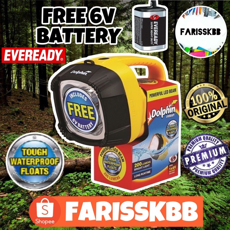[FREE 6V BATTERY] Eveready Dolphin 6V Waterproof Floating LED ...