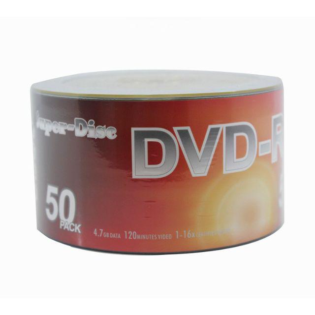 SUPER DISC DVD+R DVD-R 16X 4.7GB 120Min Blank DVDR DISC 50 PCS / PACK ...