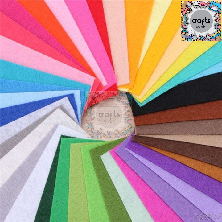 CRAFTSGENIE Felt 1.2mm High Quality- Felt Cloth For DIY Craft - 5 ...