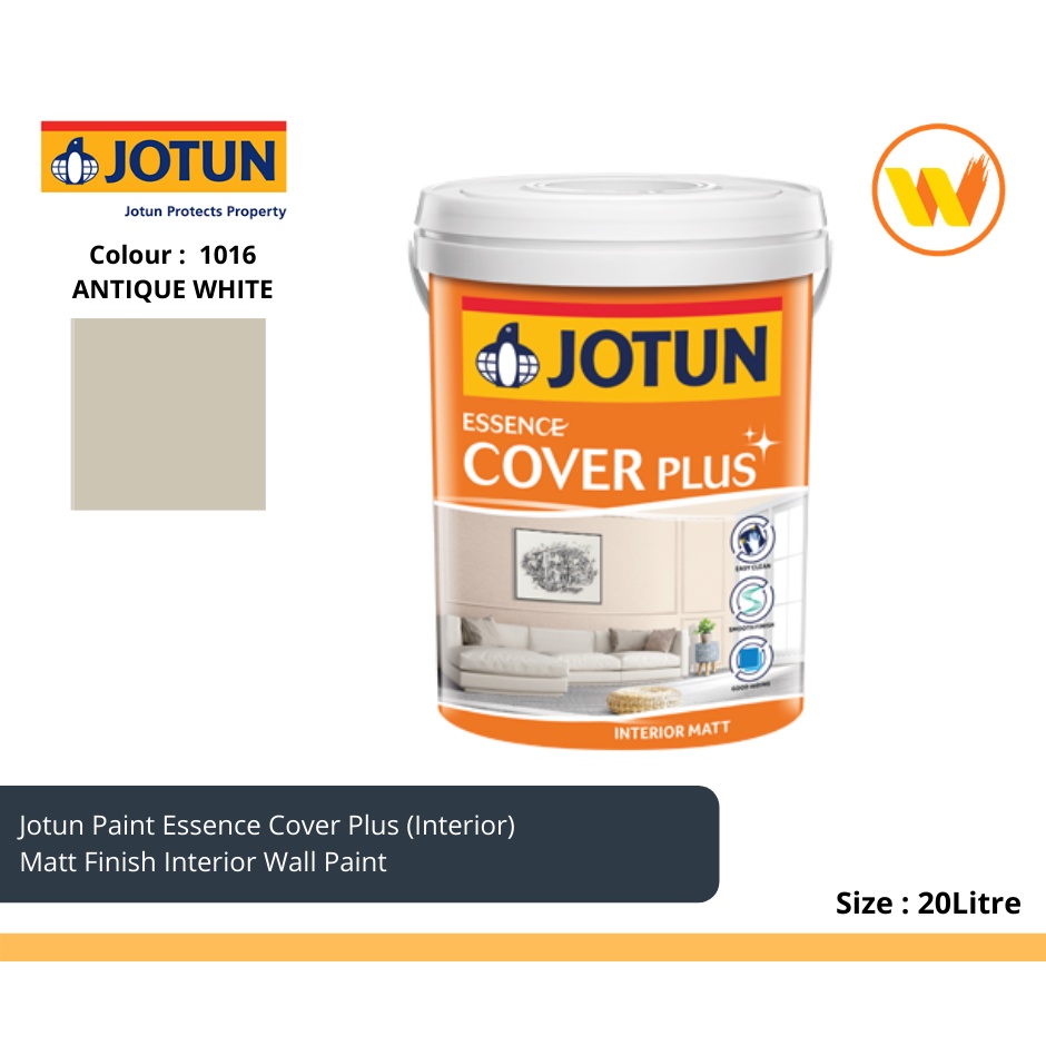 15Litre Jotun Essence Cover Plus Matt 1016 Antique White (Internal Matt ...