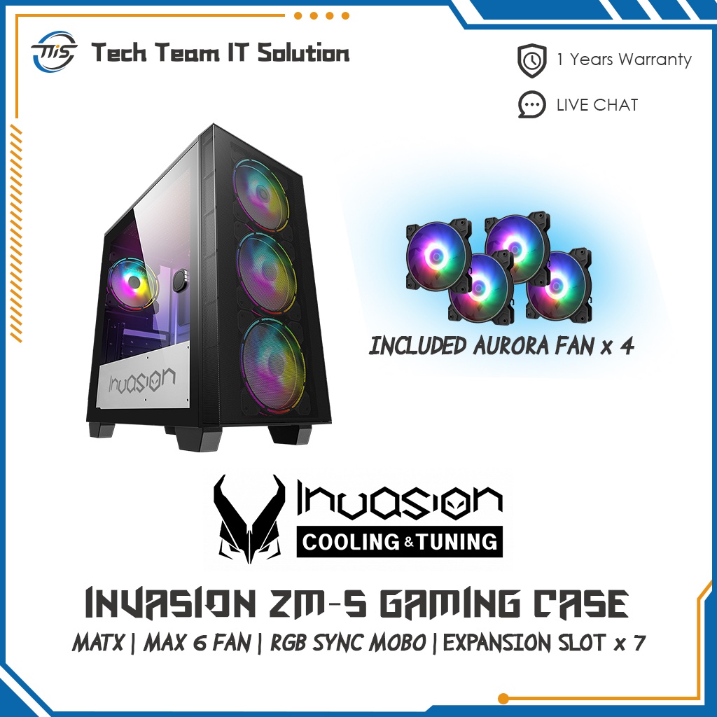 Invasion ZM-S (MATX Gaming Case) | Shopee Malaysia