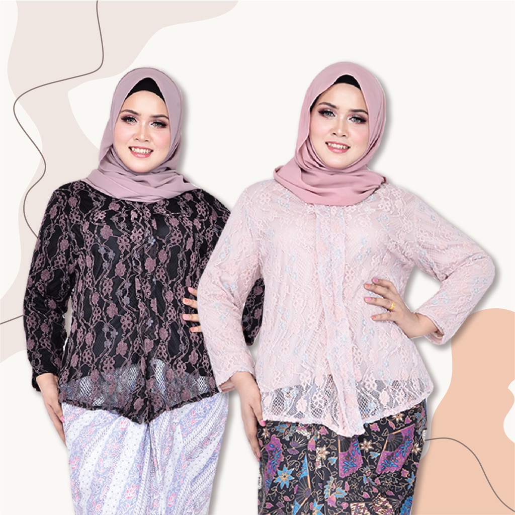[LUNA] (RAYA COLLECTION) PLUS SIZE MUSLIMAH Modern Lace Kebaya 6764 ...