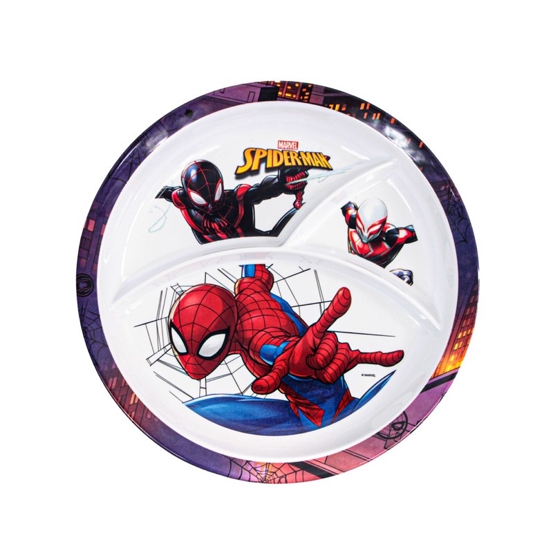 Marvel Spiderman Melamine Dining Ware Set, Plate Mug Bowl Fork and ...