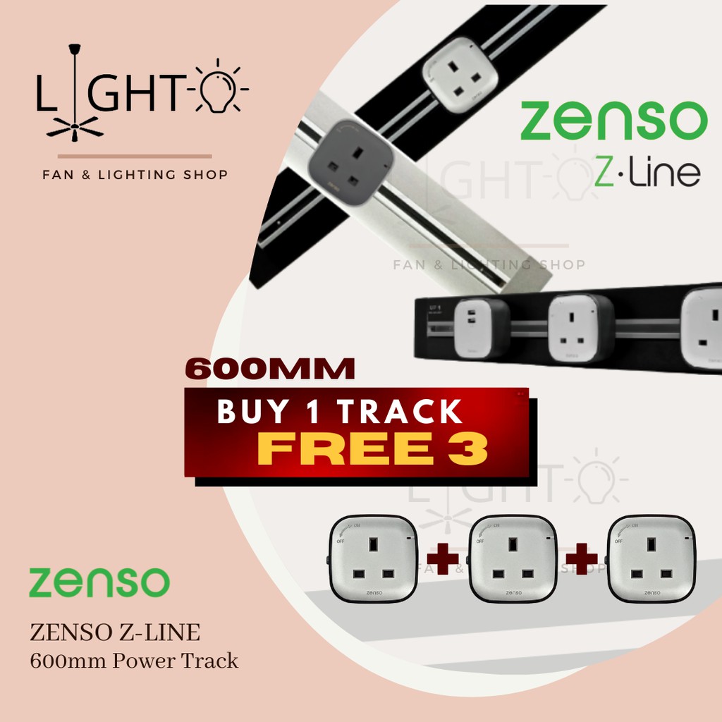 [BUY 1 FREE 3] Zenso Z-Line 600mm Power Track /Universal /Usb/FREE 3 ...