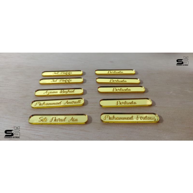 NAME TAG ENGRAVE / NAME TAG QURAN (Minimum Order 2 Pcs & Ke Atas) / TAG ...