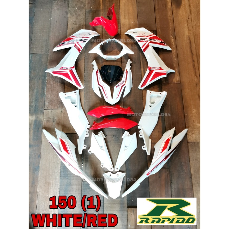 COVER SET HONDA RSX 150 (1) WHITE / RED COVERSET 100% ORIGINAL RAPIDO ...