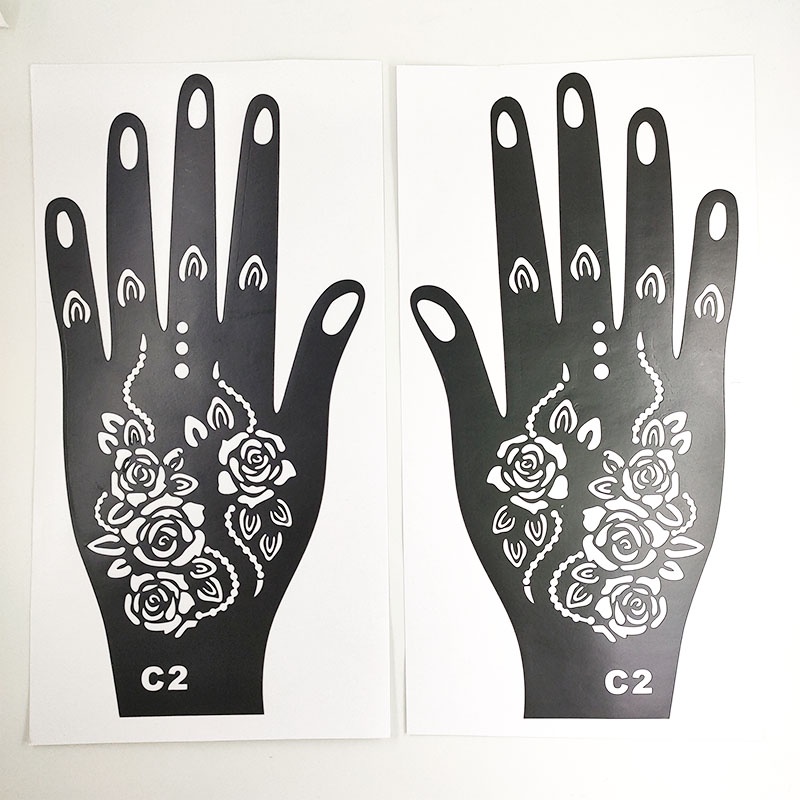 [Malaysia Stock]Template Inai Pengantin Sticker Inai Henna Bride Lace ...