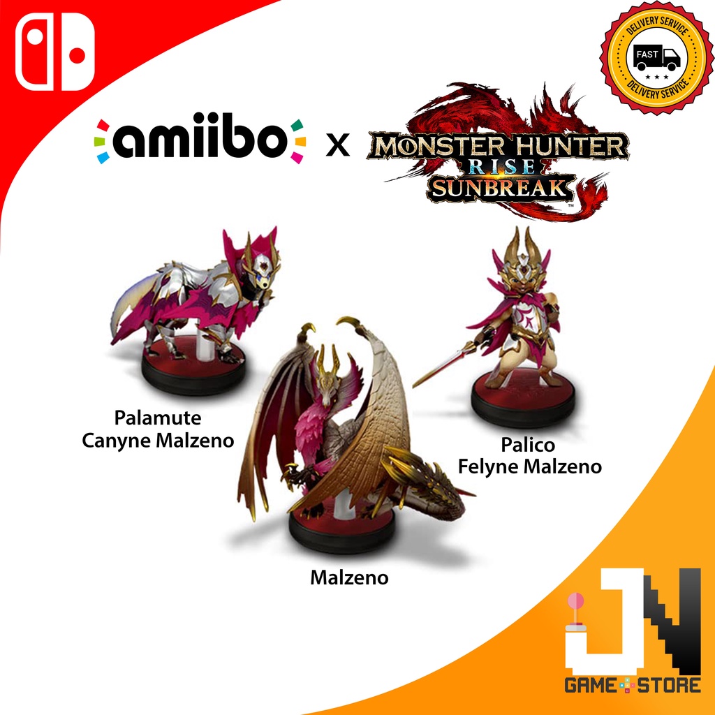 Nintendo Switch Amiibo Monster Hunter Sunbreak Series (Mazleno/Felyne ...