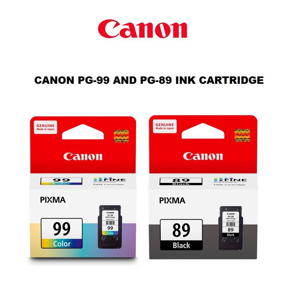 Canon PG-89 / CL-99 Black & Color Original Ink Cartridge For PIXMA E560 ...