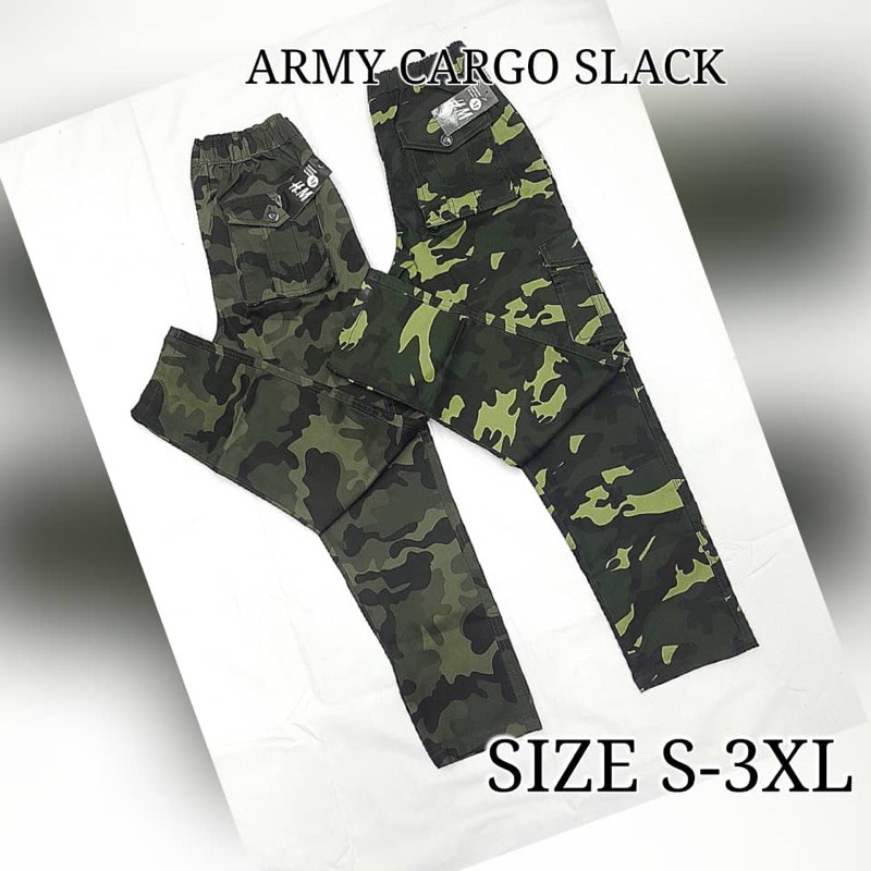 ARMY CARGO SLACK PANT (6 pocket) | Shopee Malaysia