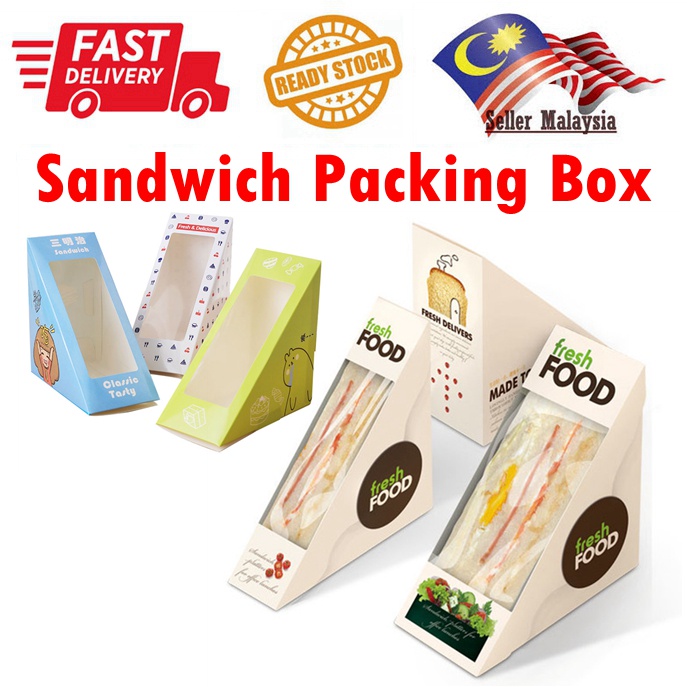 PAPER SANDWICH BOX /WINDOW SANDWICH BOX/PACKAGING BOX/ BREAD PAPER BOX ...