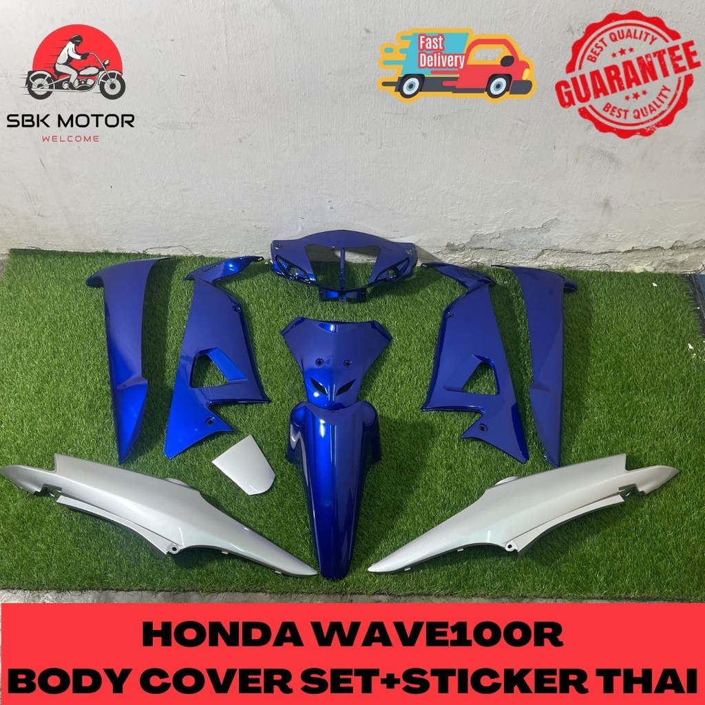 🔥【SBK MOTOR】HLD Honda Wave100R DPBMC Blue Silver Thailook + Sticker ...