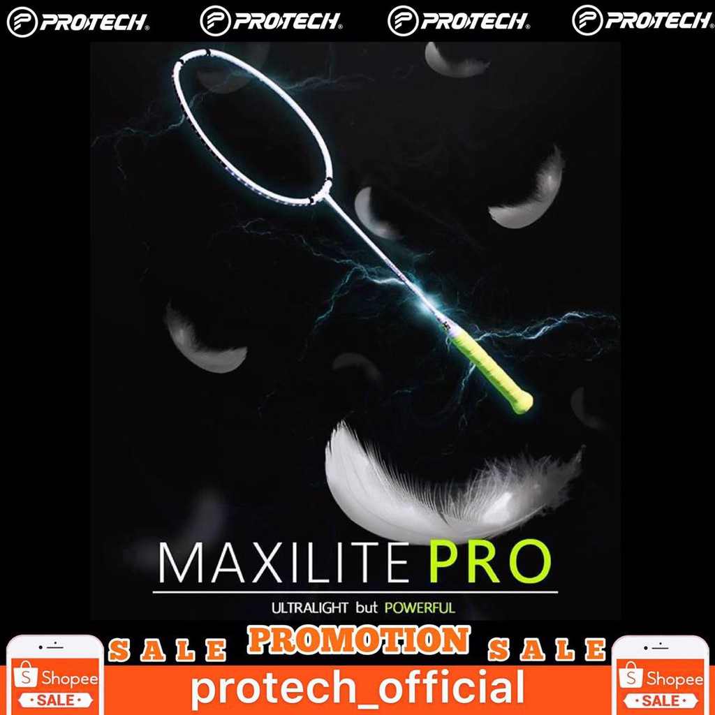 PROTECH MAXILITE PRO RACKET RACQUET (FREE GRIP + FREE STRING) | Shopee ...