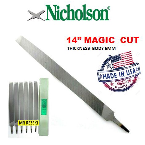 Nicholson 07965N Flat File American Multicut Tri 14 inches Metal ...