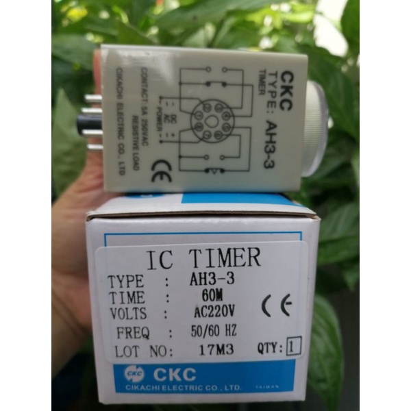 Timer relay CKC AH3-3 10s,30s,60s,60M, relay base not included | Shopee ...