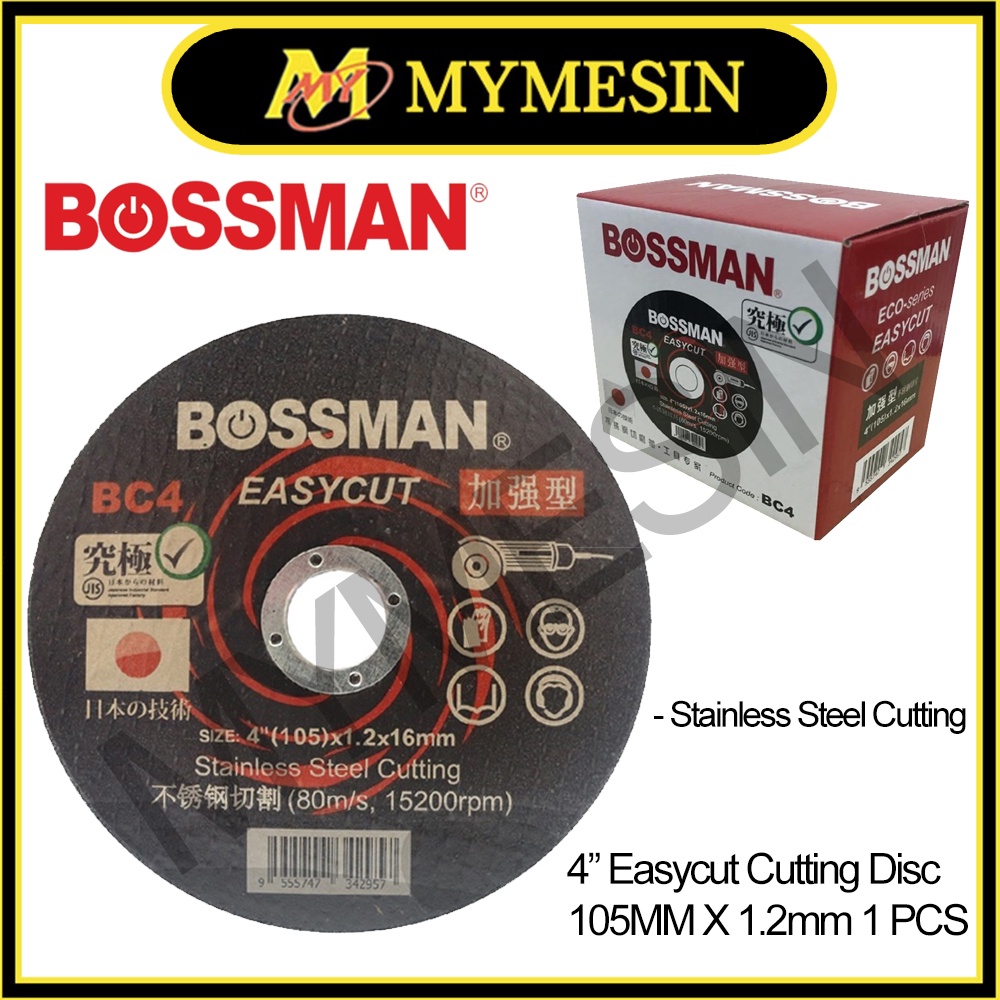 MY BOSSMAN BC4 Easycut 4" X 1.2mm Cutting Wheel Cutting Disc Mata ...