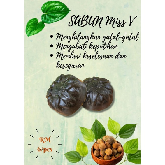 SABUN Miss V Sireh + Manjakani (Borong seketul rm1.50 Ramuan Sendiri ...