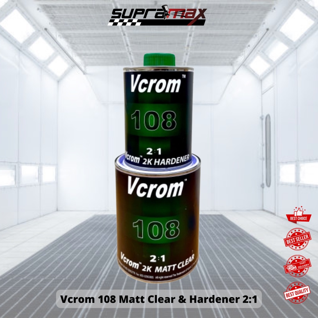 SUPRAMAX Vcrom 108 Matte Clear & Hardener 2:1 | Shopee Malaysia
