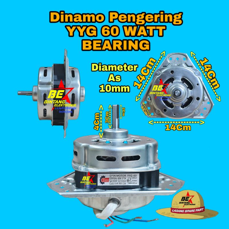 MESIN DYNAMO SPIN FOOT 3 BEARING SANYO 32 WASHING MACHINE DRYER Motor ...