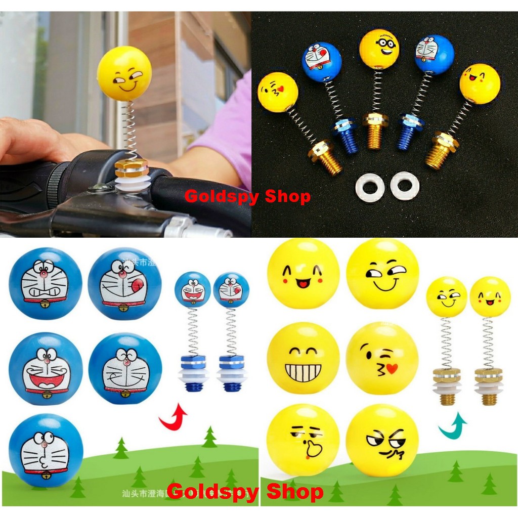 XO Motorcycle decorative screws Kute smiley face screws Doremon Spring ...