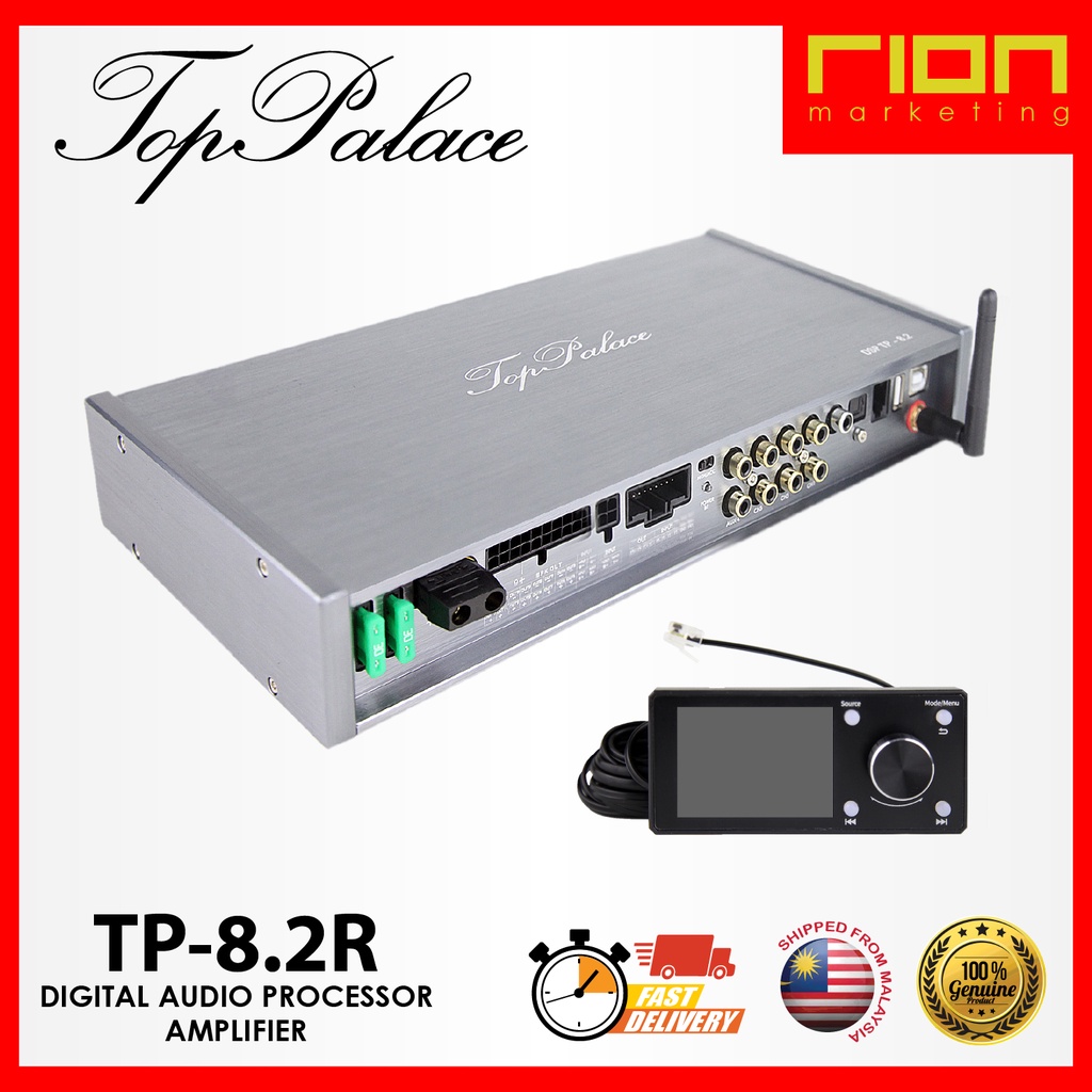 TOP PALACE TP-8.2R 10-Channel DSP Amplifier With 10 Channel Power Outputs And Remote. [RION ...