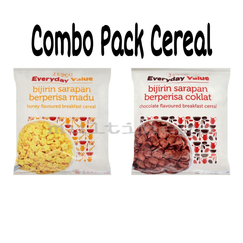 COMBO DEAL Tesco Breakfast Cereal Honey & Chocolate | Shopee Malaysia