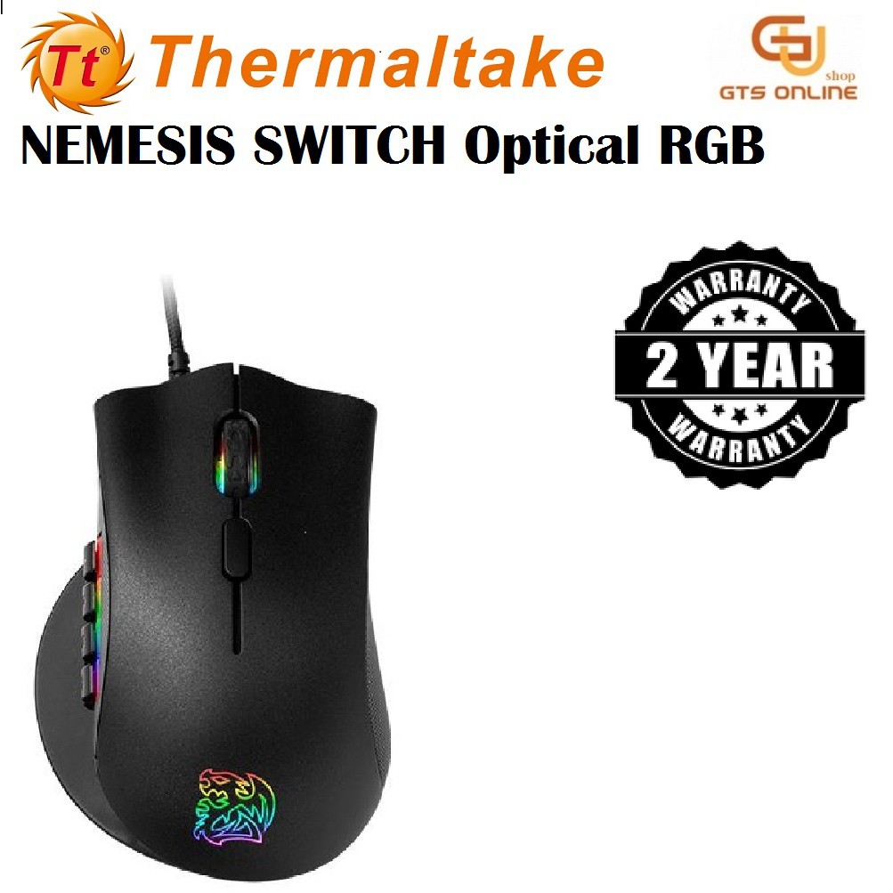 THERMALTAKE ESPORTS NEMESIS SWITCH OPTICAL RGB GAMING MOUSE | Shopee ...
