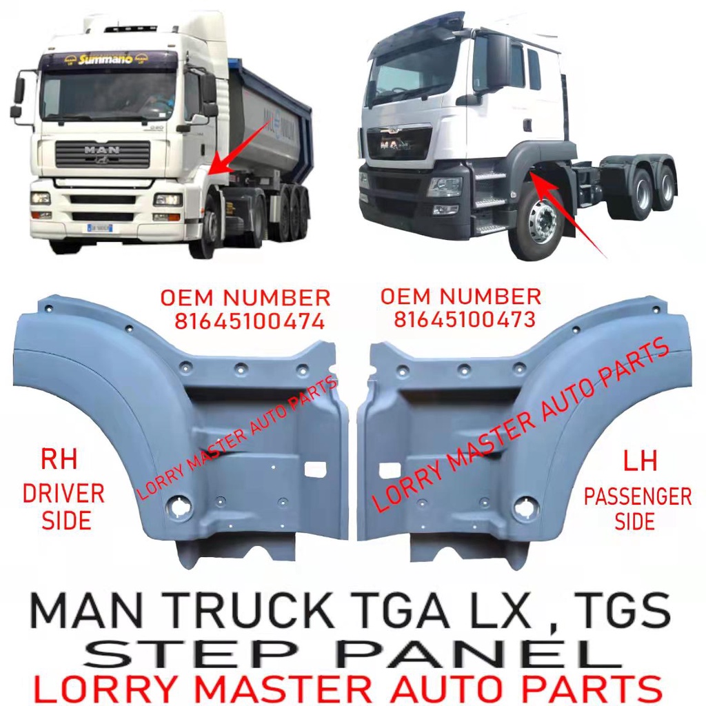J119S25 FOOT STEP PANEL MAN TGA LX , MAN TGS TGX 81615100473 ...