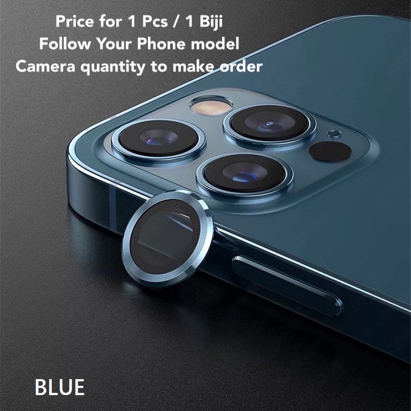Flamed Titanium Sapphire Metal Ring Camera Lens Glass Protector Iphone
