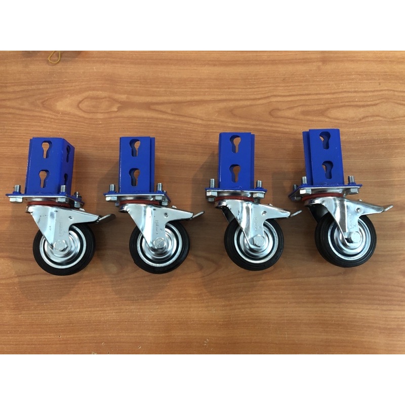 Boltless Rack Castor (3”= 75mm wheel) Storage Rack Wheel/Yellow Blue ...