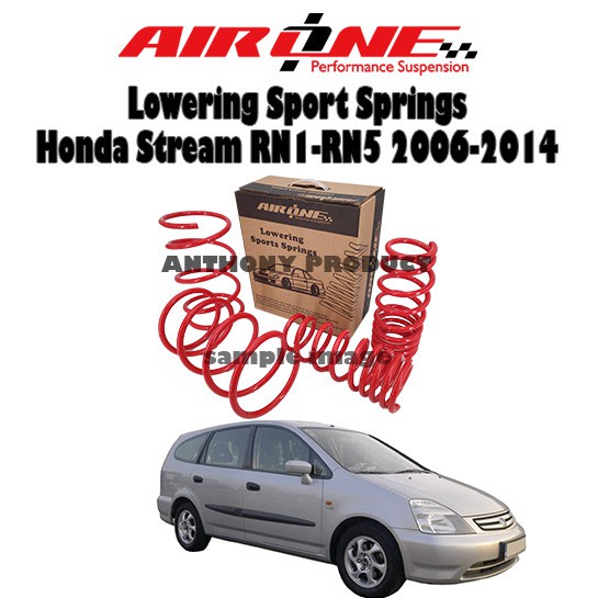 AIRONE Honda Stream RN1 RN3 RN6 2000-2014 Sport Spring Lowered Coil ...