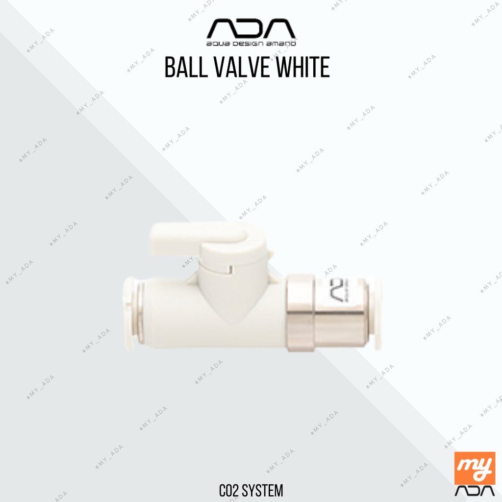 ADA Ball Valve White CO2 Accessories Aqua Design Amano | Shopee Malaysia