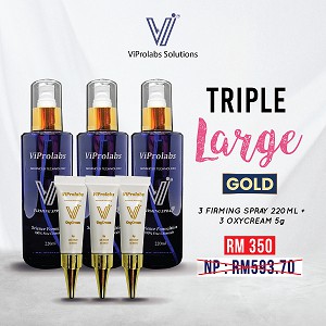 VIPROLABS - SET TRIPLE LARGE GOLD | Shopee Malaysia