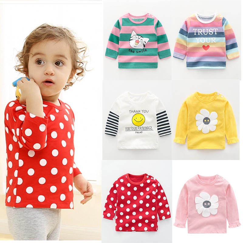 [HPB] Random Clothes Kids Cartoon Shirt Cute Long Sleeve Pullovers ...