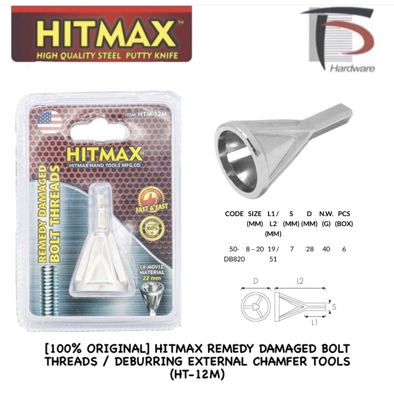 [100% ORIGINAL] HITMAX REMEDY DAMAGED BOLT THREADS / DEBURRING EXTERNAL ...