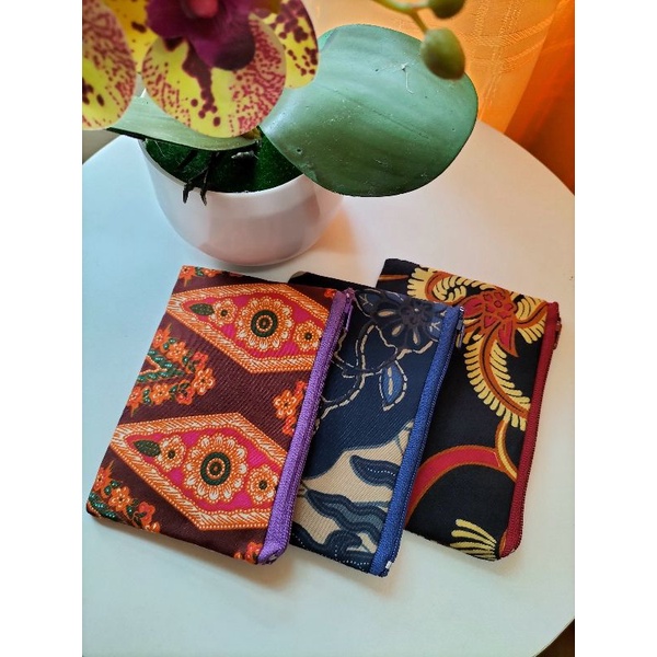 Batik motive pocket coin pouch bag doorgift cenderahati | Shopee Malaysia