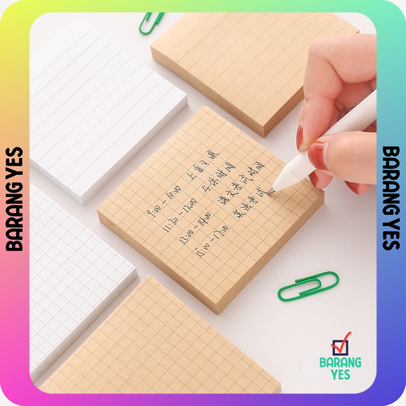 BARANG YES Kraft Paper Memo Pad | Paper Memo Pad | Minimalist Sticky ...