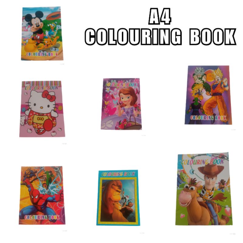 RAFFLESIA X A4 Colour Book Mickey Mouse Dragon Ball Toy Story Hello ...