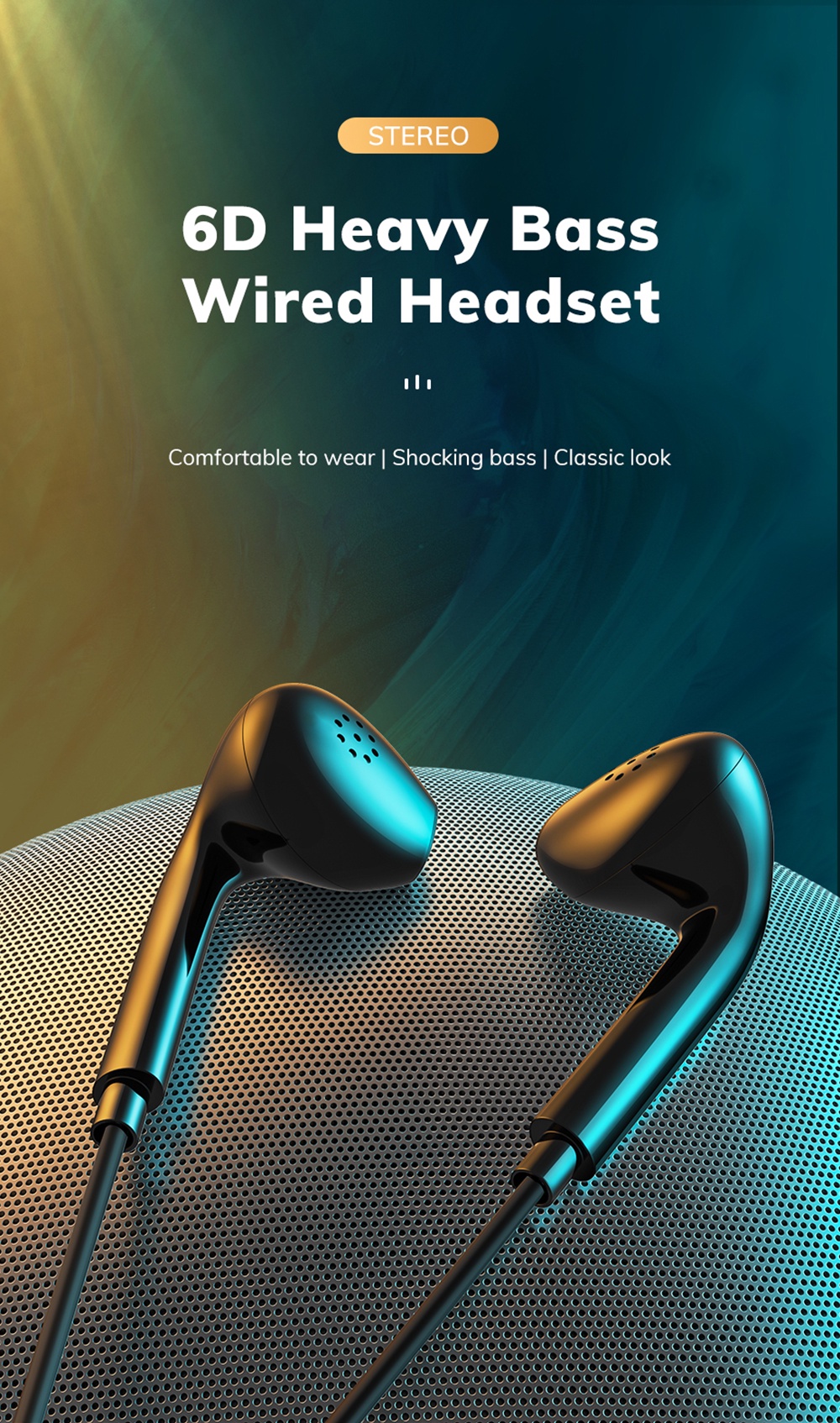 New TOPK F20 In-Ear Wired Earbuds with Volume Control, Microphone, and ...