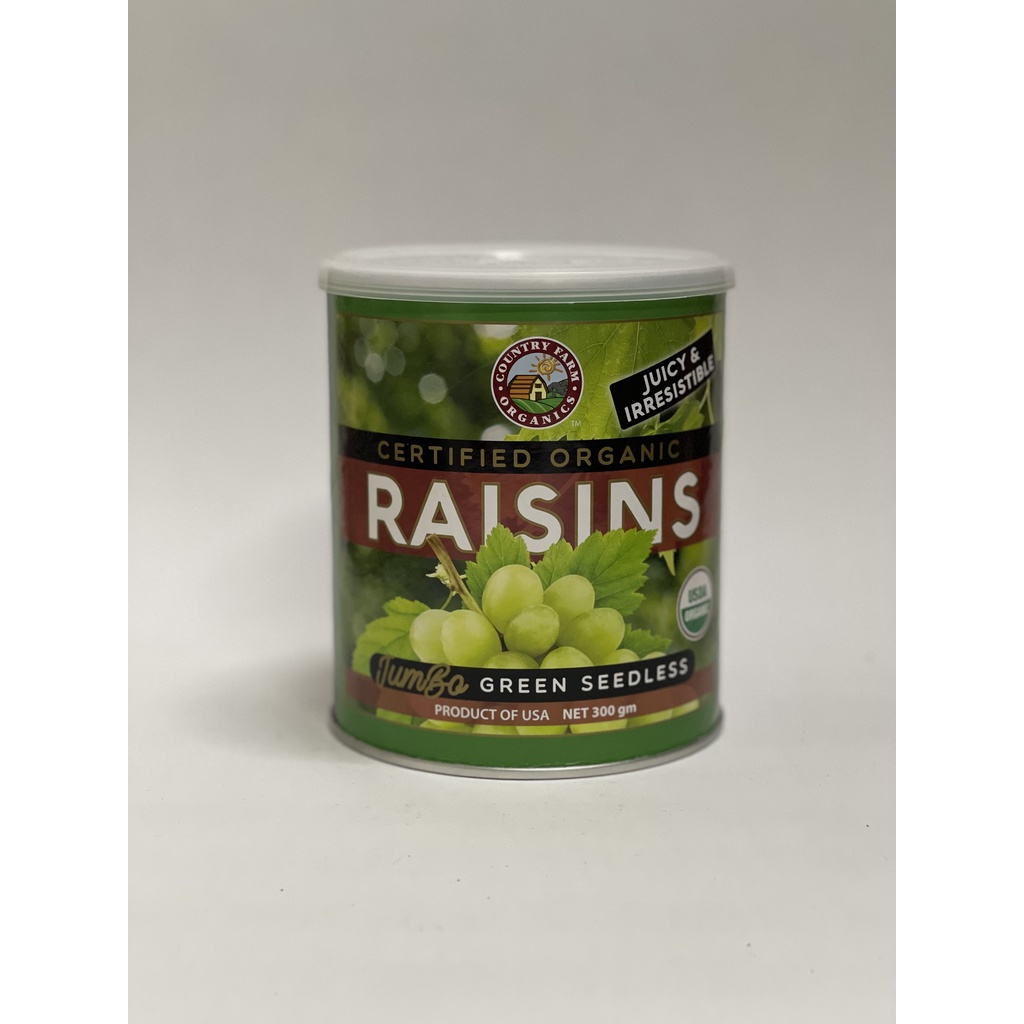 Country Farm Organic Raisins (Twin Pack, Red Jumbo, Red Seedless, Green ...