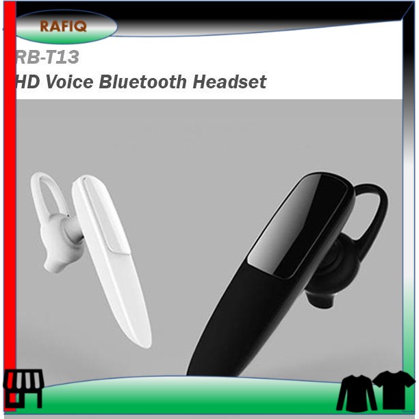 Remax RB-T13 HD Voice Bluetooth V4.1 Wireless Earphone - Black/White ...