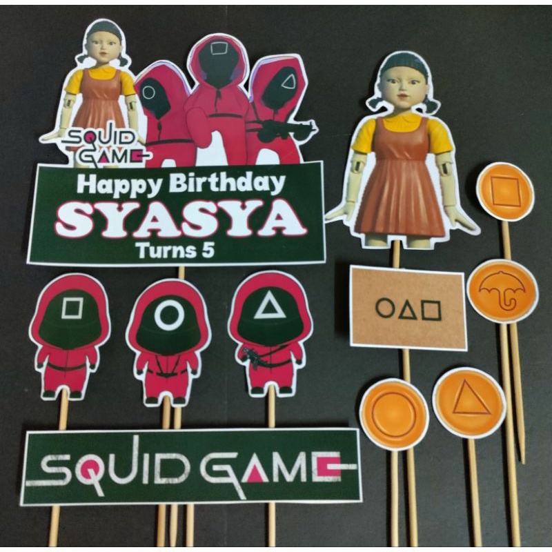 Cake Topper Squid Game 02 | Shopee Malaysia