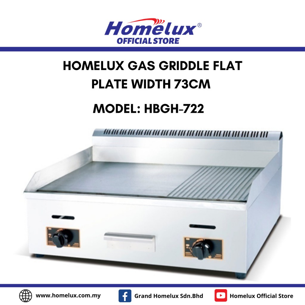 HOMELUX COMMERCIAL GAS GRIDDLE HBGH-722 | Shopee Malaysia