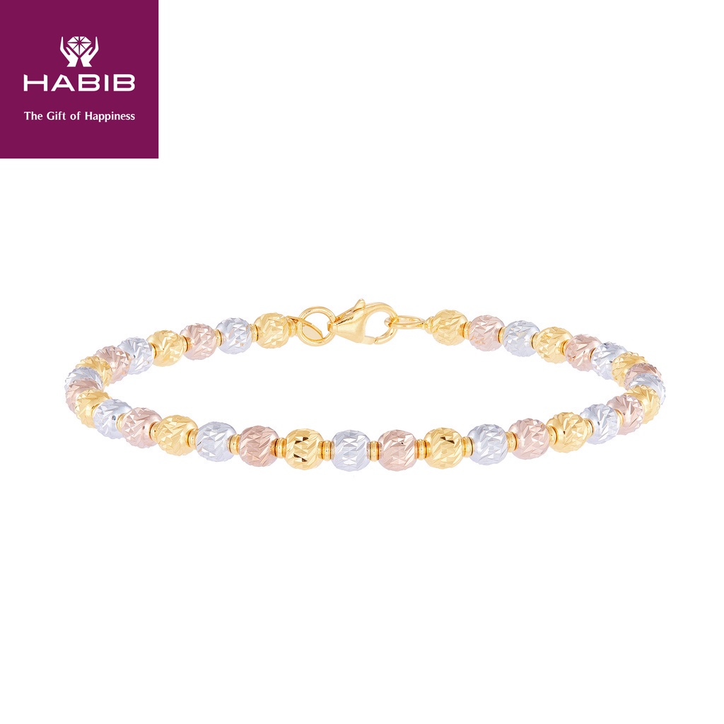 HABIB Oro Italia 916 Yellow, Rose and White Gold Bangle GB88311221-TI ...