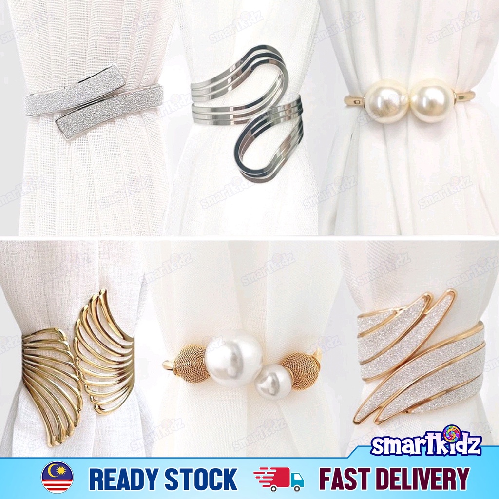 [1pcs] Curtain Metal Tiebacks | Langsir Tirai Tiebacks Elegant Design ...