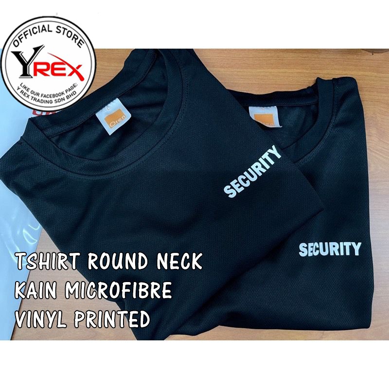 Tshirt Pengawal Keselamatan Tulisan Security (Round Neck)-100% ...