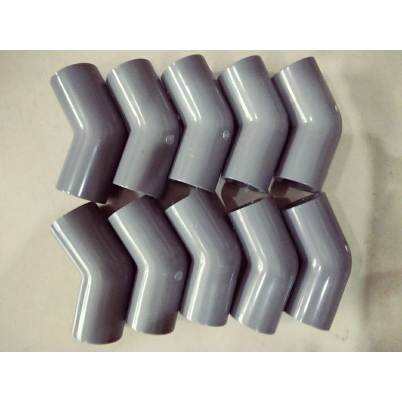 Elbow Knee PVC LESSO AW 45* 1/2 inch Knee Keni PVC Pipe Connection ...