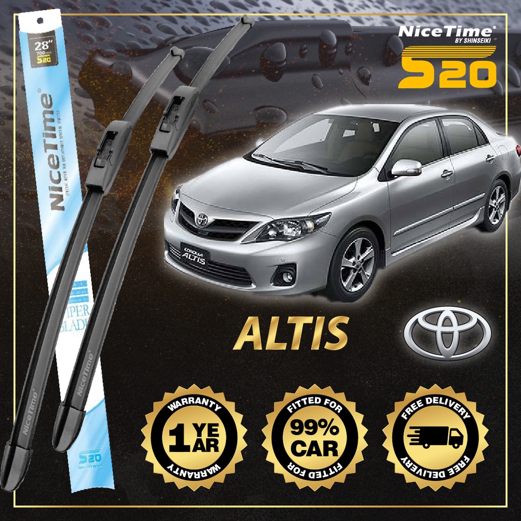 Toyota Corolla Altis (E140) 2008-2013 Original NICETIME Wiper (1 YEAR WARRANTY) (1 SET) | Shopee ...