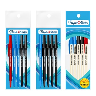 PAPER MATE Kilometrico Ball Pen Fine/Medium - Black/Blue/Assorted (4 ...