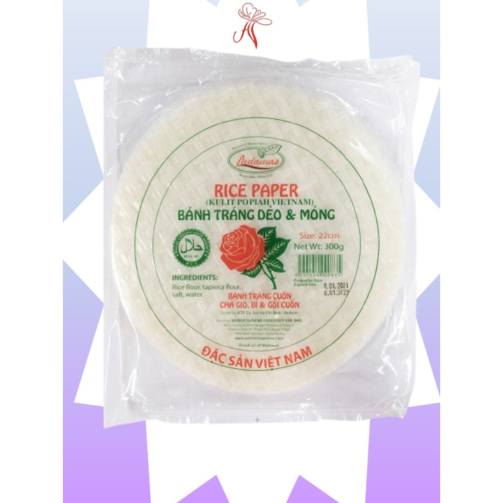 Ladamas Vietnam Spring Roll Rice Paper/Kulit Vietnam Popiah 22cm 300g ...